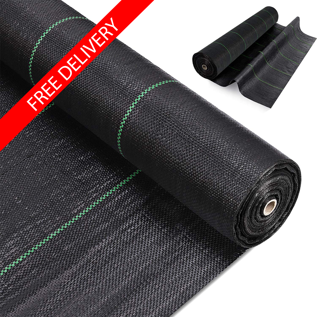 Black Landscaping Membrane - 2x25 meters – Artificial Grass Central